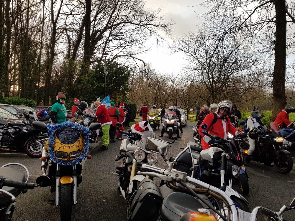 Santa bikers bring festive joy to children’s hospice